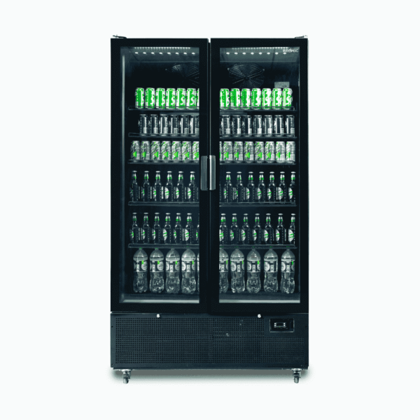 Upright Display Fridge 1126L | 2 Door Flat Glass | Bromic Refrigeration